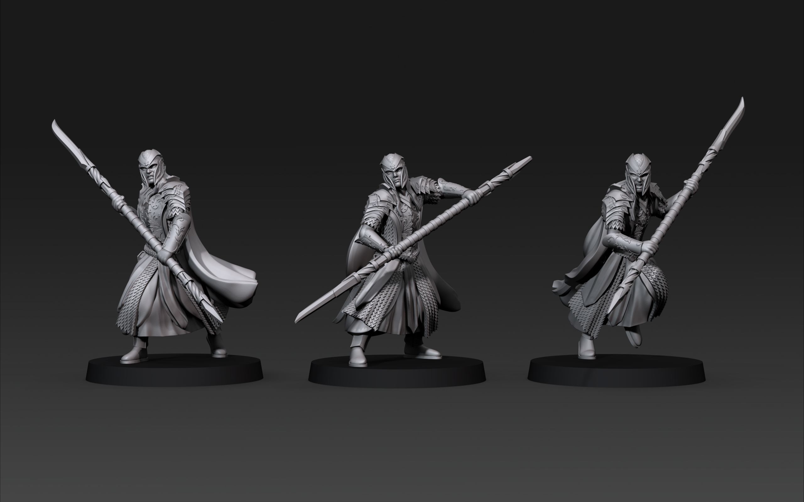 The Bits Smith - Armoured Wood Elves on foot - Halberd
