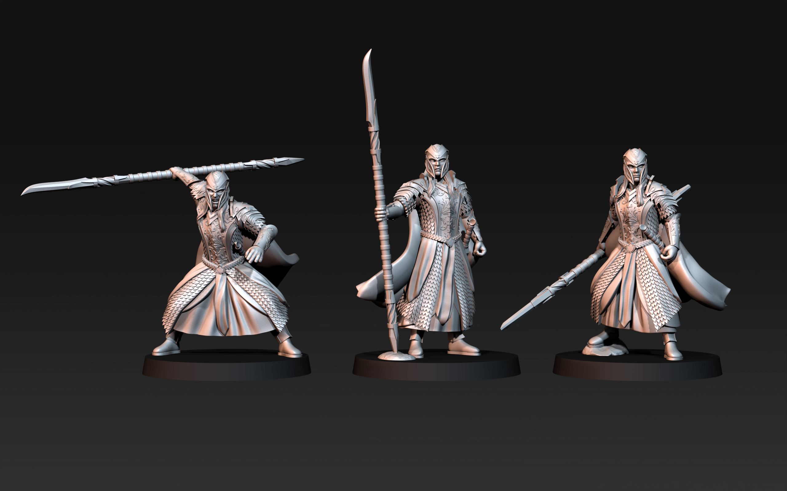The Bits Smith - Armoured Wood Elves on foot - Halberd 2
